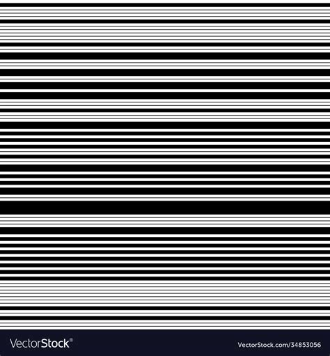 Seamless Pattern With Horizontal Black Lines Vector Image