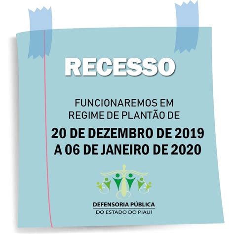 Defensoria irá funcionar em regime de plantão durante recesso de fim de