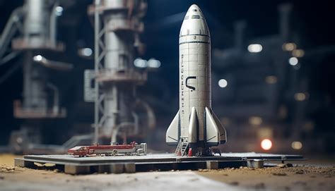 Premium Ai Image A Tiny Space Ship Diorama With Tilt Shift Effect