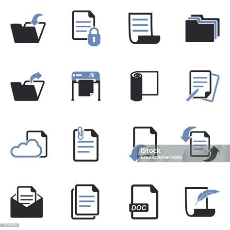문서 아이콘입니다 투 톤 플랫 디자인 벡터 일러스트레이션 아이콘에 대한 스톡 벡터 아트 및 기타 이미지 아이콘 투톤 색상 메모장 Istock
