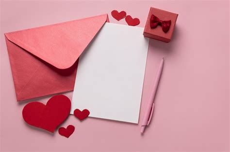 Premium Photo Valentines Day T In The Box Letter And Envelope With