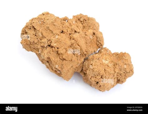 Clay Is A Type Of Fine Grained Natural Soil Material Isolated On White