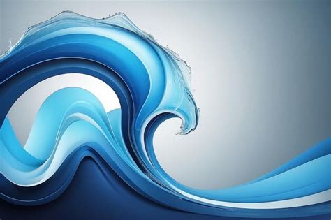 Premium Photo Modern Blue Smooth Flowing Background Wave Design