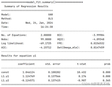 Python实现向量自回归模型var算法项目实战向量自回归模型var Python Csdn博客