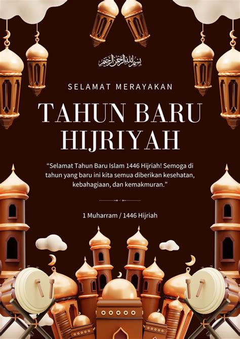 Halaman 5 Gratis Desain Contoh Tahun Baru Islam Canva