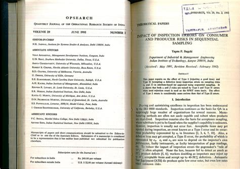 Pdf Impact Of Inspection Errors On Consumer And Producer Risks In Sequential Sampling