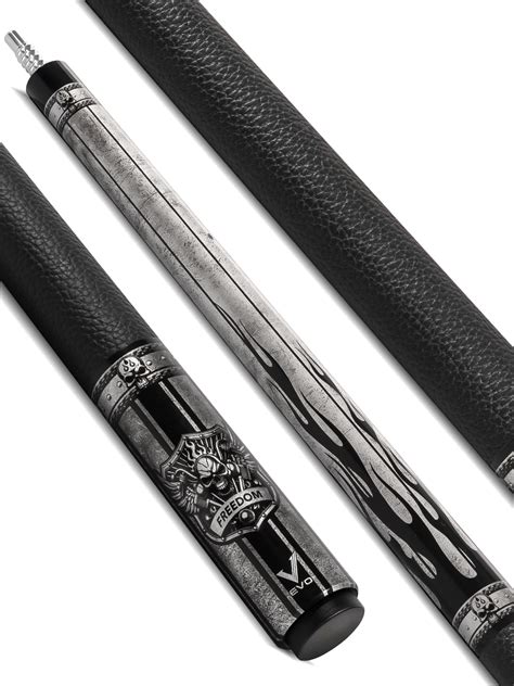 Evo Freedom Pool Cue Shadow Flame Black Leather Wrap Prime Cues