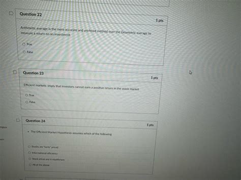 Solved Arithmetic Average Is The More Accurate And Prefered Chegg