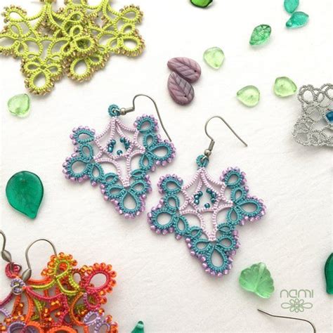 Tutorial For Tatting Shuttle Earrings Tatting Pattern Etsy Polska Tatting Patterns Tatting