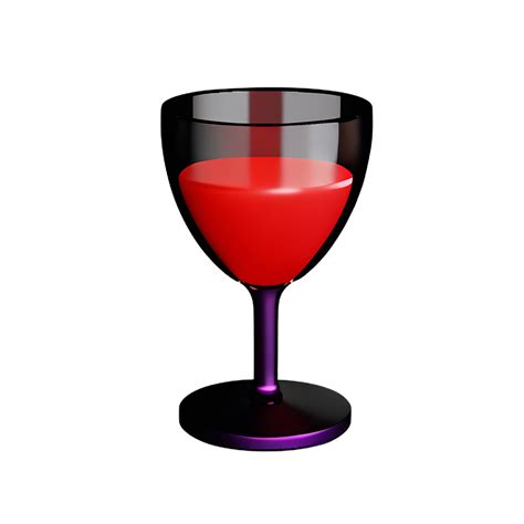 Wine Glass 3d Rendering Icon Illustration 28619972 Png