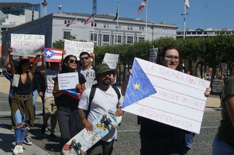 Puertorriqueños De San Francisco Piden Renuncia Del Gobernador Rosselló