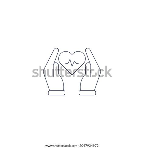 Cardiology Heart Care Icon Vector Stock Vector Royalty Free