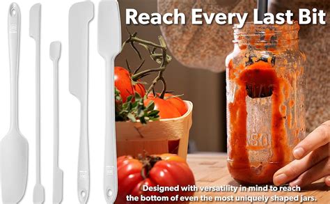 Di Oro Silicone Jar Spatulas For Scraping Rubber Spatulas