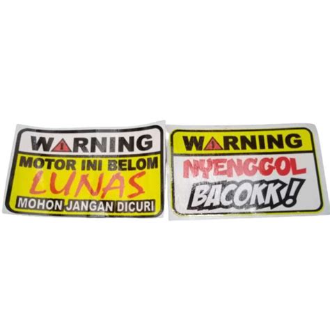Jual Sticker Cutting Stiker Kata Stiker Viral Motor Mobil Laptop Stiker