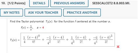 Solved Points Details Previous Answers Sesscalcet Chegg