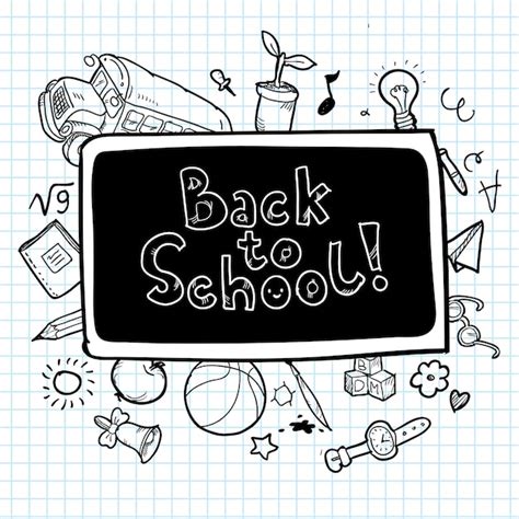 Premium Vector Set Of Doodle Back To School Elements Illustration
