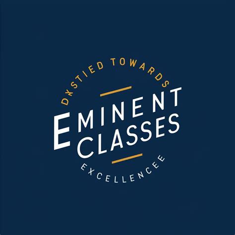 Logo Design For Eminent Classes Inspirational Typography In Education