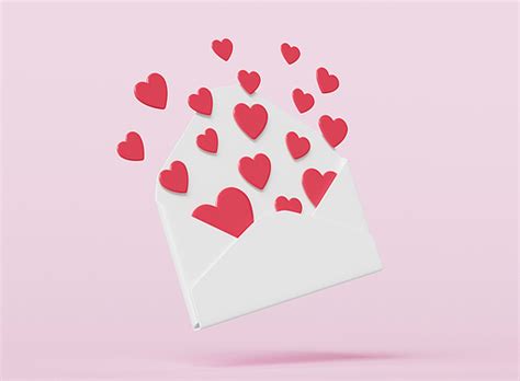레드 하트 편지 봉투 Red Heart Mail Envelope 유토이미지 상세페이지 베이직샵 22562018