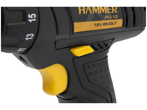 Furadeira e Parafusadeira a Bateria Hammer 12V Velocidade Variável e