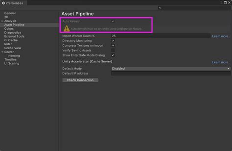 Cannot Turn Off Auto Refresh In Editor Preferences Unity Engine Unity Discussions
