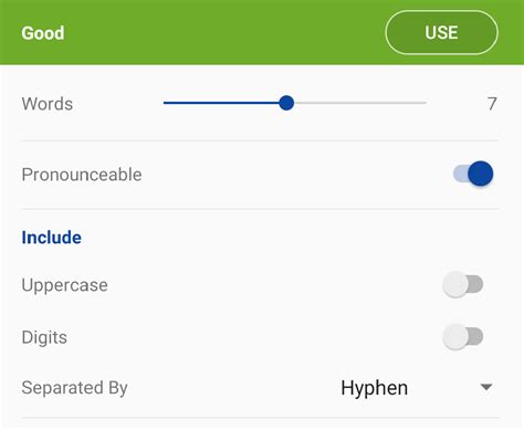 Generating Pronounceable Random Passwords In Enpass