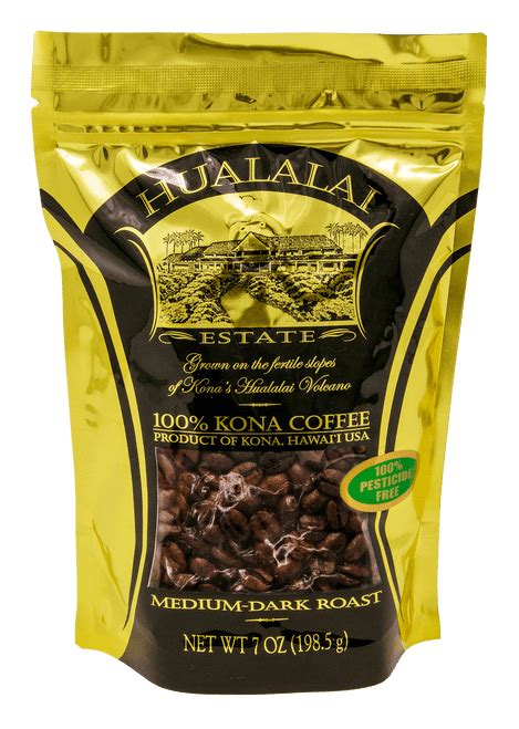 Hualalai Estate 100 Kona Peaberry Coffee 7oz Whole Bean