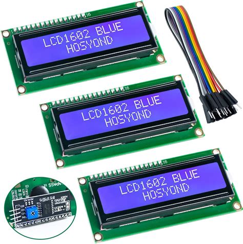 Amazon.com: Hosyond 3pcs I2C IIC 1602 LCD Display Module 16x02 LCD Screen Module for Arduino ...