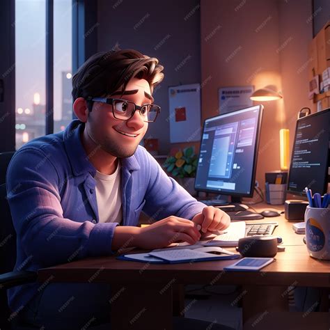 Premium Ai Image Professional Programmer Engineer Writing Code