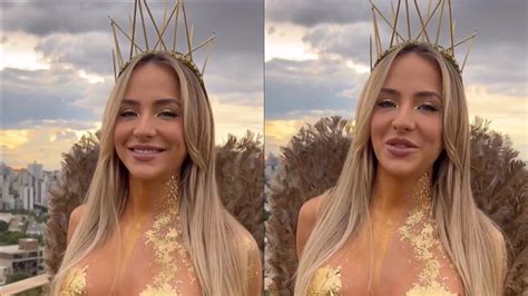 Pelada Gabi Martins Deixa Seios à Mostra Em Fantasia De Carnaval Gostosa