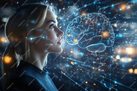 Cerebral Processing Neural Expansion Cognitive Processing Cerebral Energy And Brain Power Woman