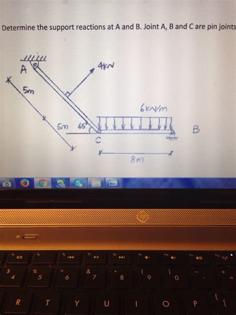 Solved 3 Determine The Support Reactions At A And B Joint