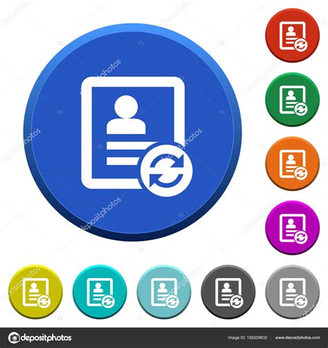 Refresh Contact Beveled Buttons Stock Vector Image By Renegadehomie
