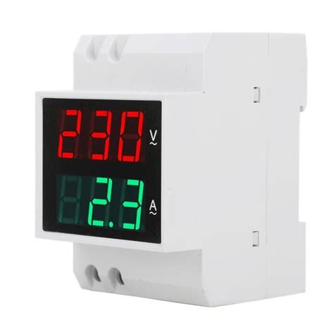 SUC Compteur à rail DIN AC Voltmètre à Double Affichage LED monophasé