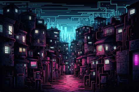 Abstract Background Map Buildings And Streets Attached QR Code Stock Photo Image Of Dusk