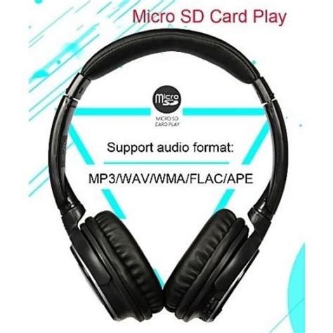 Nia Casque Bluetooth Sans Fil Q1 Avec Micro Lecteur Sd Radio Fm