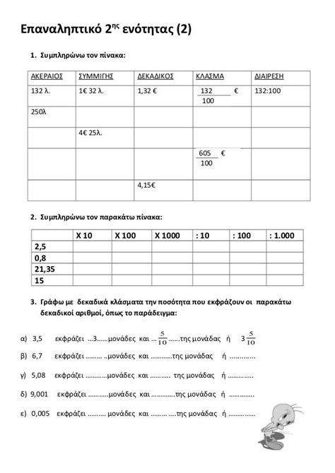 Επαναληπτικό 2ης ενότητας