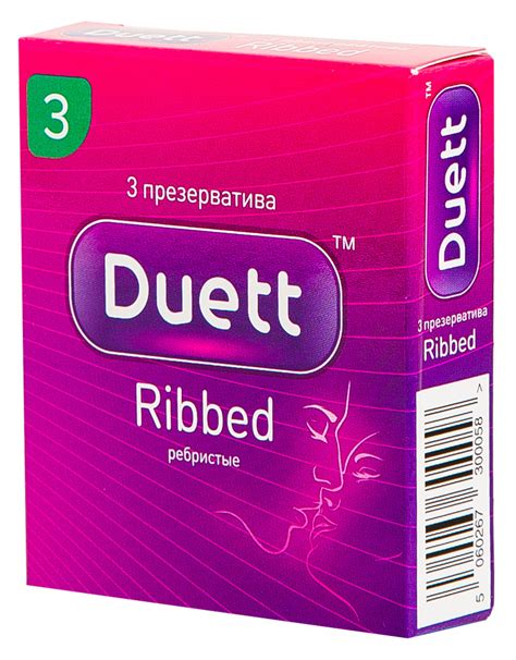 Презервативы DUETT ribbed №3 — купить в интернет-магазине OZON с ...