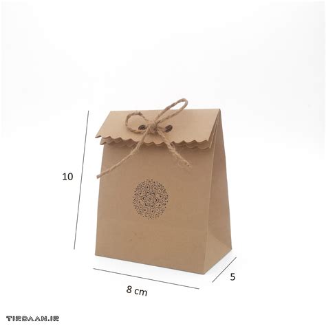 پاکت کرافت طرح دار سایز 10×8×5 بسته 20 عددی فروشگاه آنلاین خرید جعبه