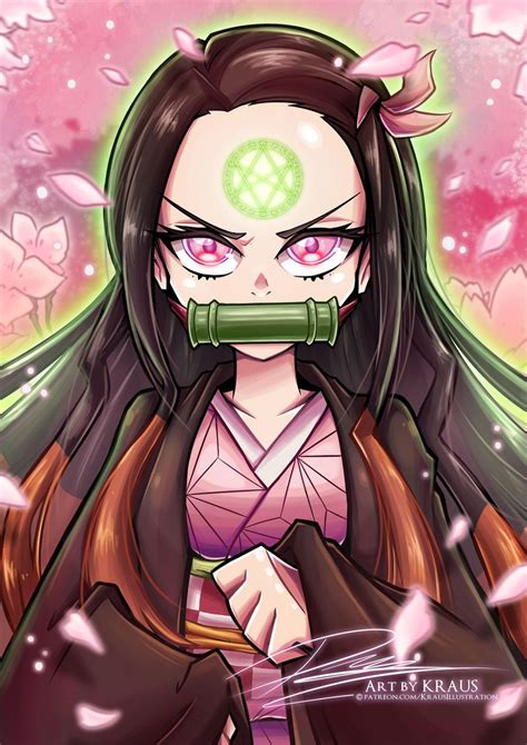 Nezuko Orichalcos By Kraus Illustration On Deviantart Digital Artist