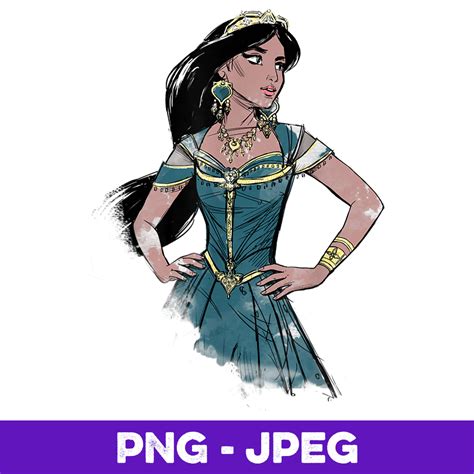 Disney Aladdin Live Action Jasmine Pose Sketch Inspire Uplift