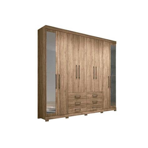 Guarda Roupa Casal 8 Portas 6 Gavetas Master Santos Andirá Atacama