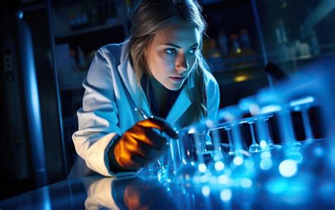Premium Ai Image Scientist Woman In A Laboratory Conducting