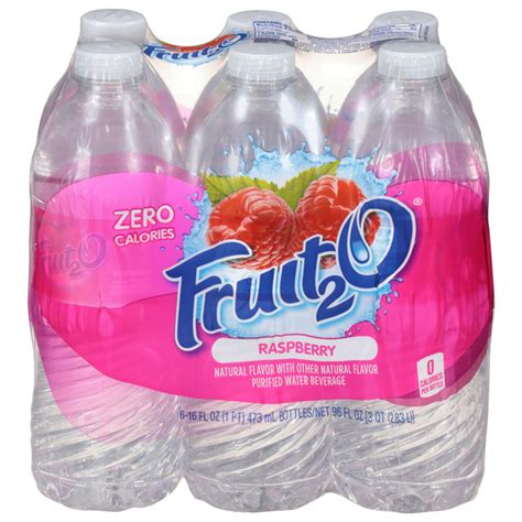 Fruit2o Raspberry Flavored Water Zero Calorie Drink Count 16 Fl Oz
