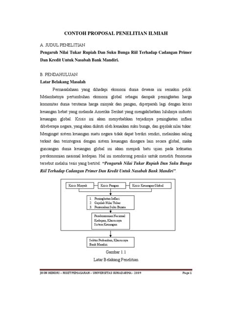 Contoh Proposal Penelitian Ilmiah Pdf Riset