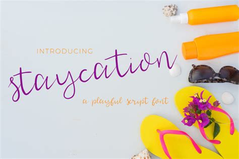 Staycation Script Font Font Canyon