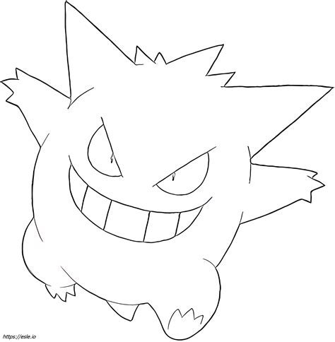 Gengar Pokémon Para Colorear