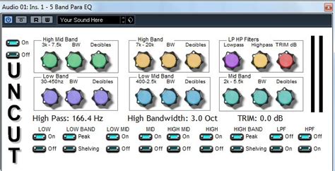5 Band Parametric Eq Eq Frequency