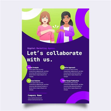 Free Vector Marketing Agency Template Design