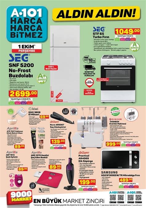 A101 1 EKİM 2020 AKTÜEL ÜRÜNLER KATALOĞU