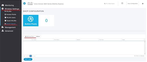Configure Mobility Express Internal Dhcp Cisco